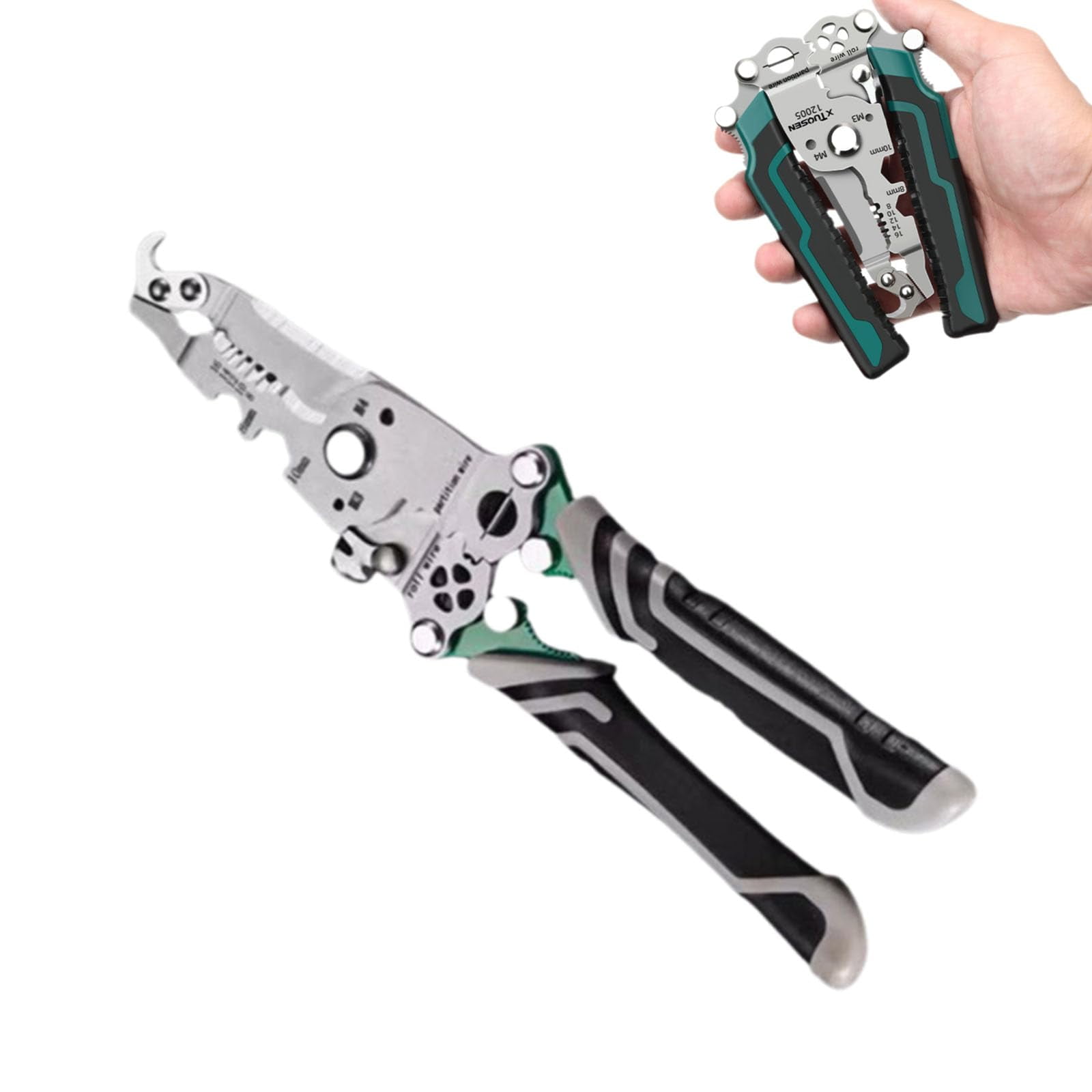 18 in 1 Foldable Wire Stripper, Alicate Multiusos Electrico, Multi ...