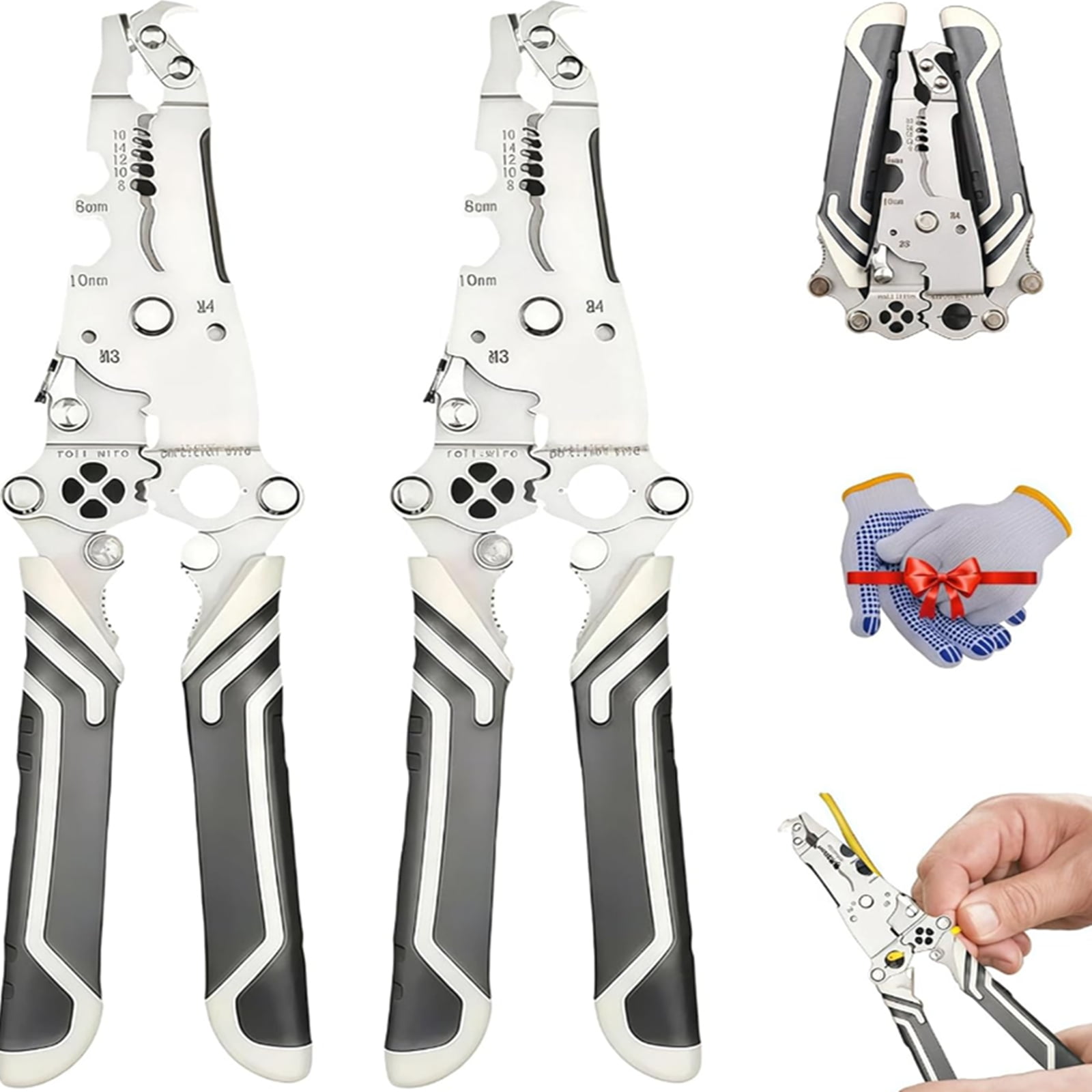 18 in 1 Foldable Wire Stripper, Foldable Multifunctional Wire Stripper ...