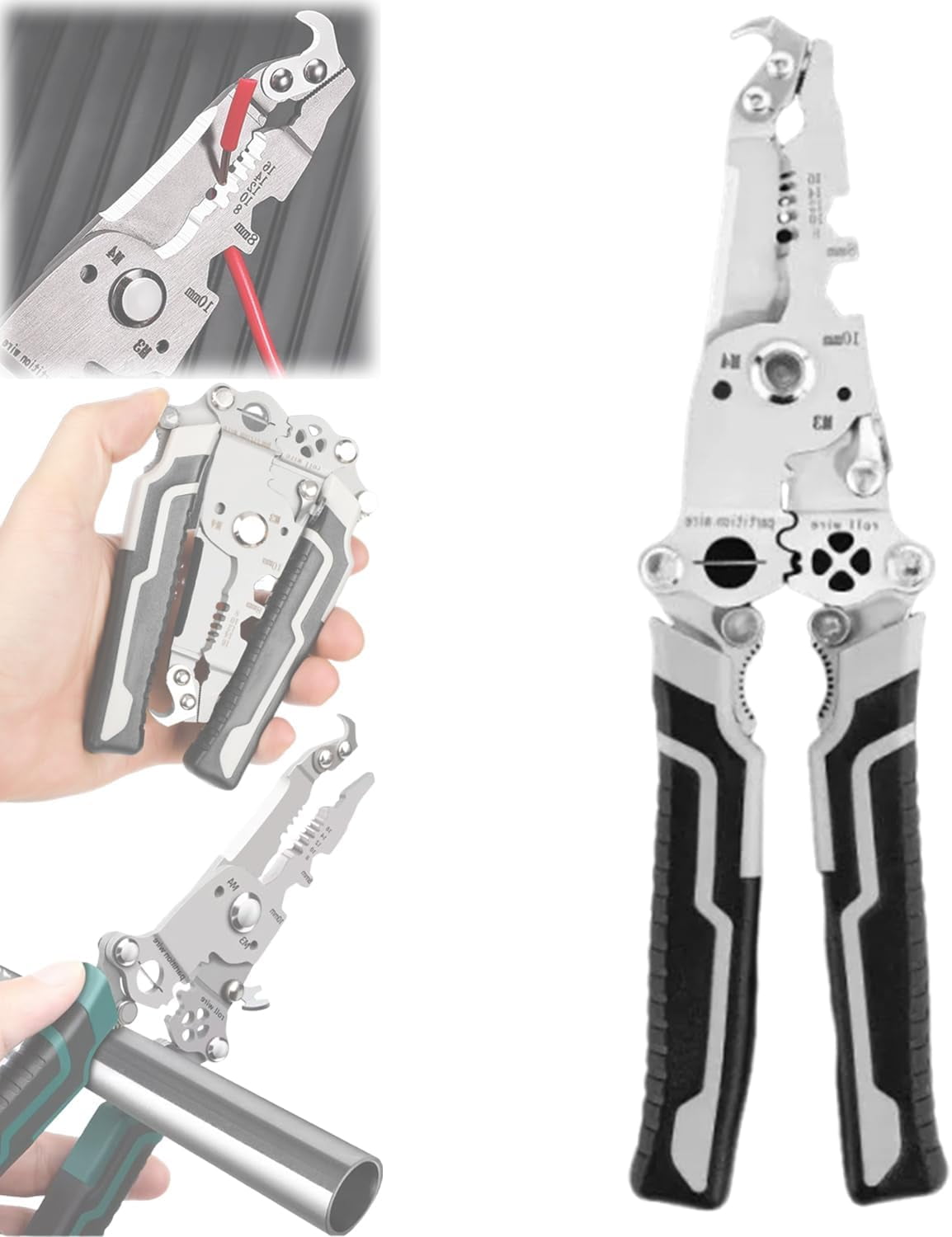 18 in 1 Foldable Wire Stripper, Upgrade 18-in-1 Multifunctional Folding ...