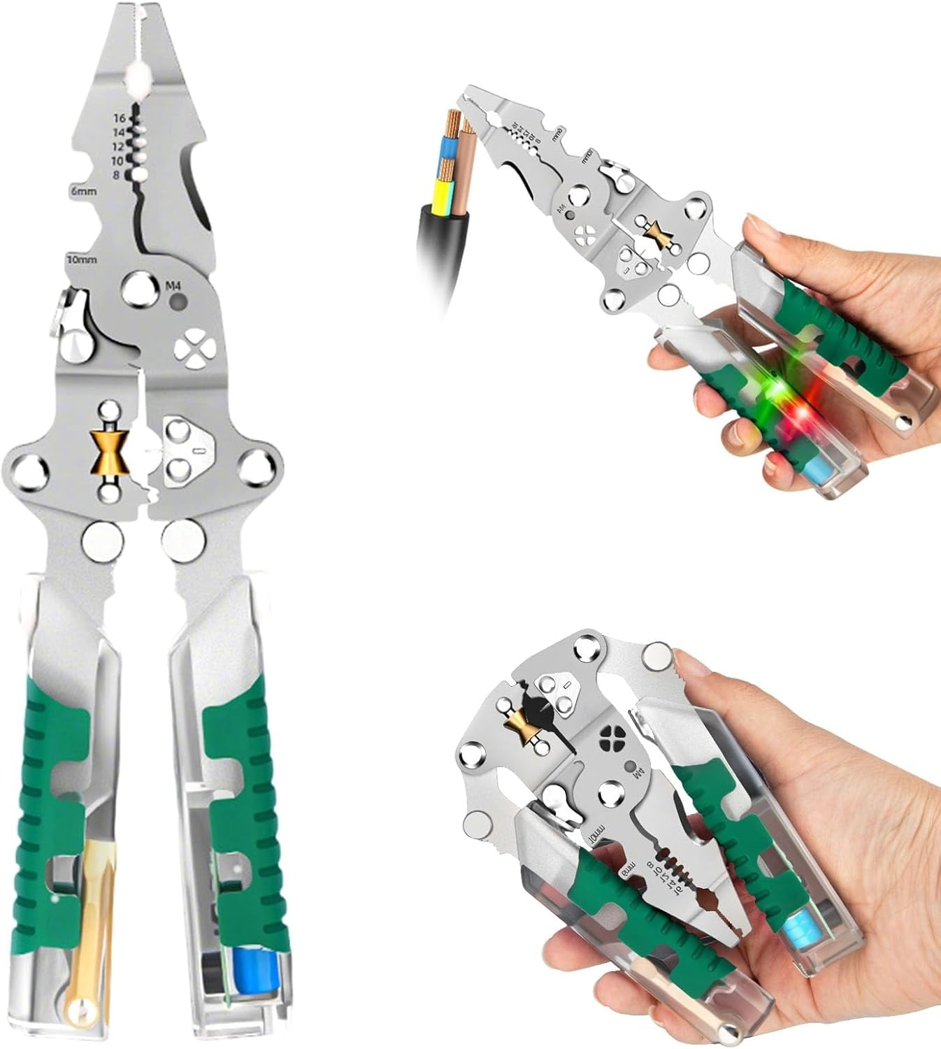 18 In 1 Foldable Wire Stripper, 2025 New Wire Strippers with Voltage ...