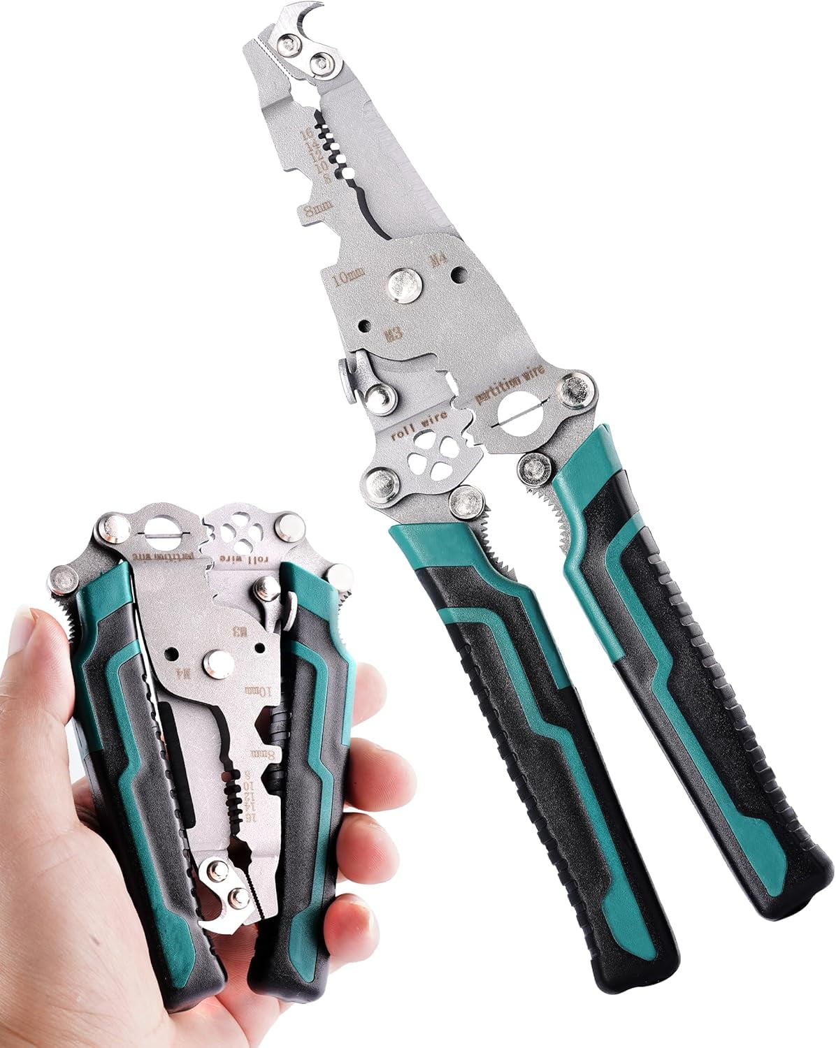 18 In 1 Foldable Wire Stripper, Folding Wire Stripping Crimper Tool ...