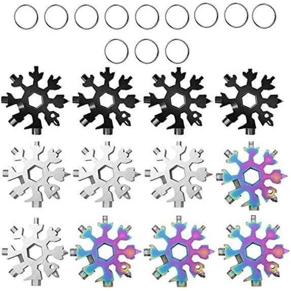 18 in 1 Snowflake Multitool, Stainless Steel Snowflake Multi-Tool ...