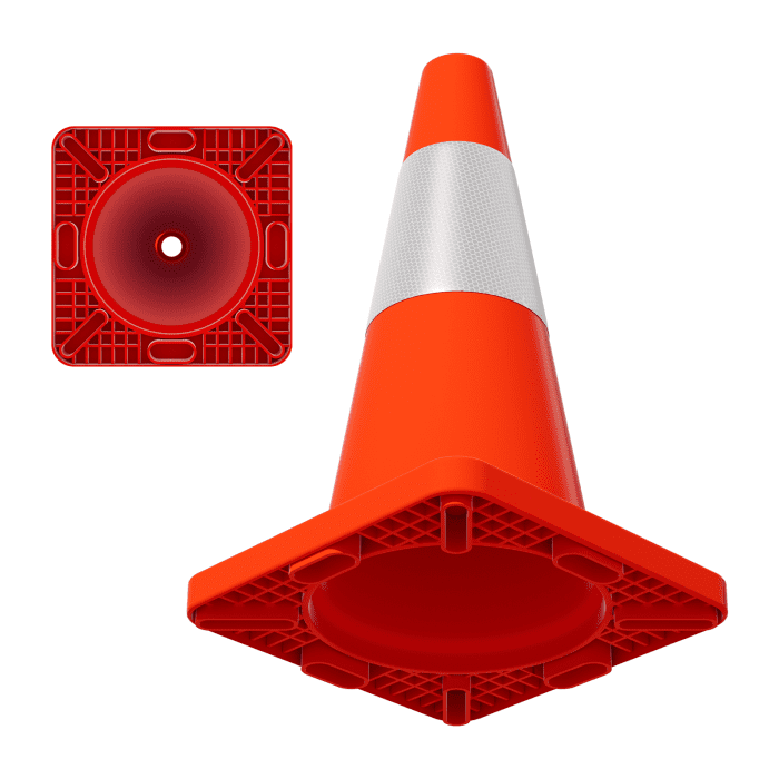 18.1-inch PVC Traffic Cones (20 PCS)-Sturdy & Stackable, Reflective for ...