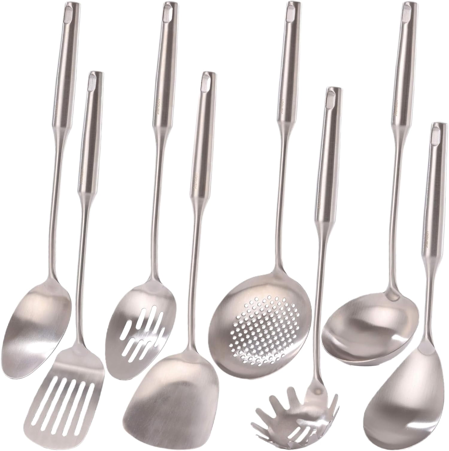 18/10 Stainless Kitchen Utensils Set - 15" Cooking Tools & Serving ...