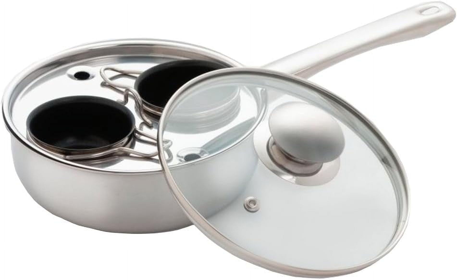 18/10 Stainless Steel 2 Cup Egg Poacher, Non Stick Easy Use Kitchenware ...