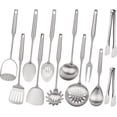 18/10 Stainless Steel Cooking Utensils Set,12pcs Metal Kitchen Utensils ...