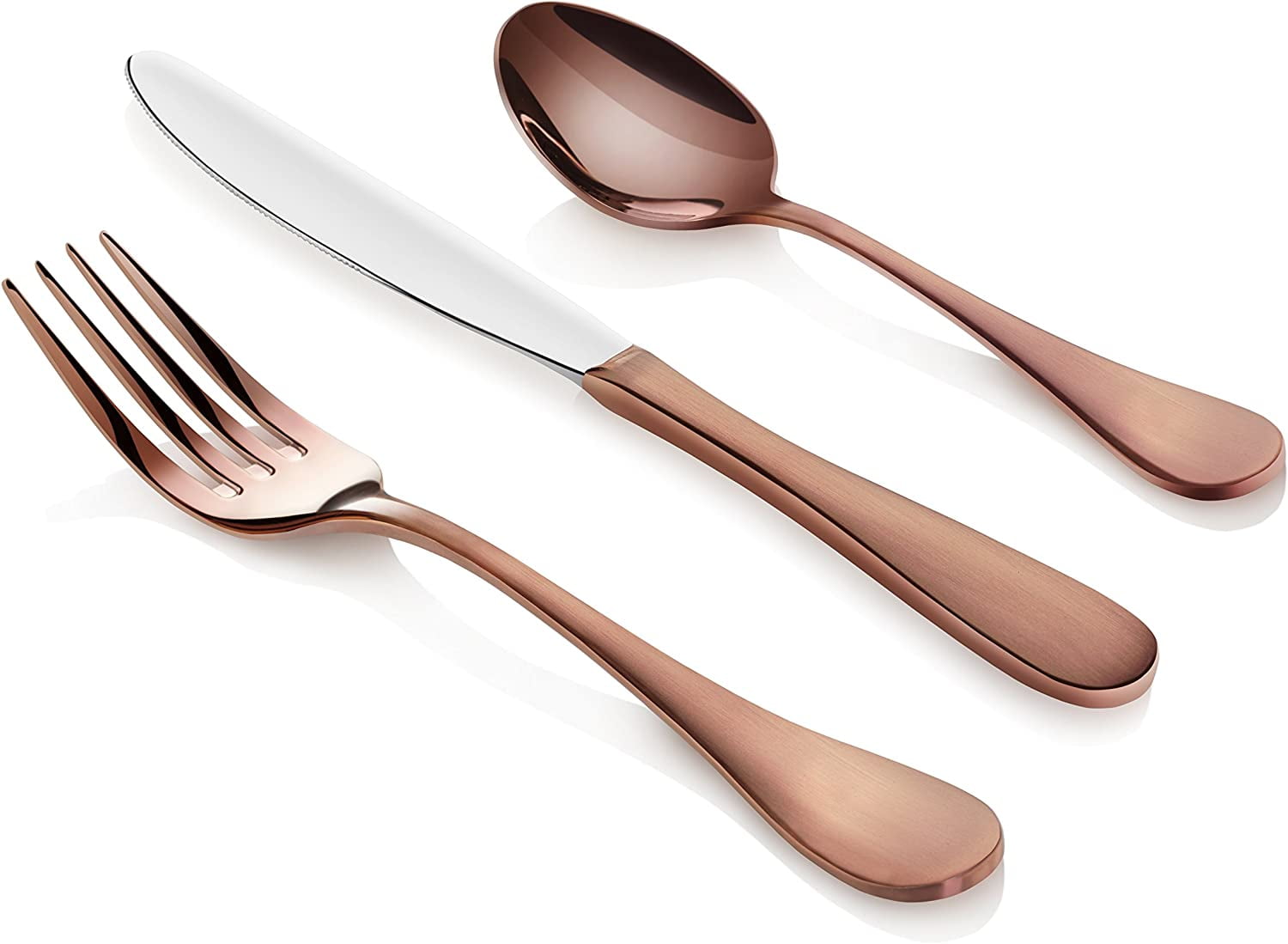 18/10 Stainless Steel Flatware 36-Piece Set, Matte Finish Handle ...