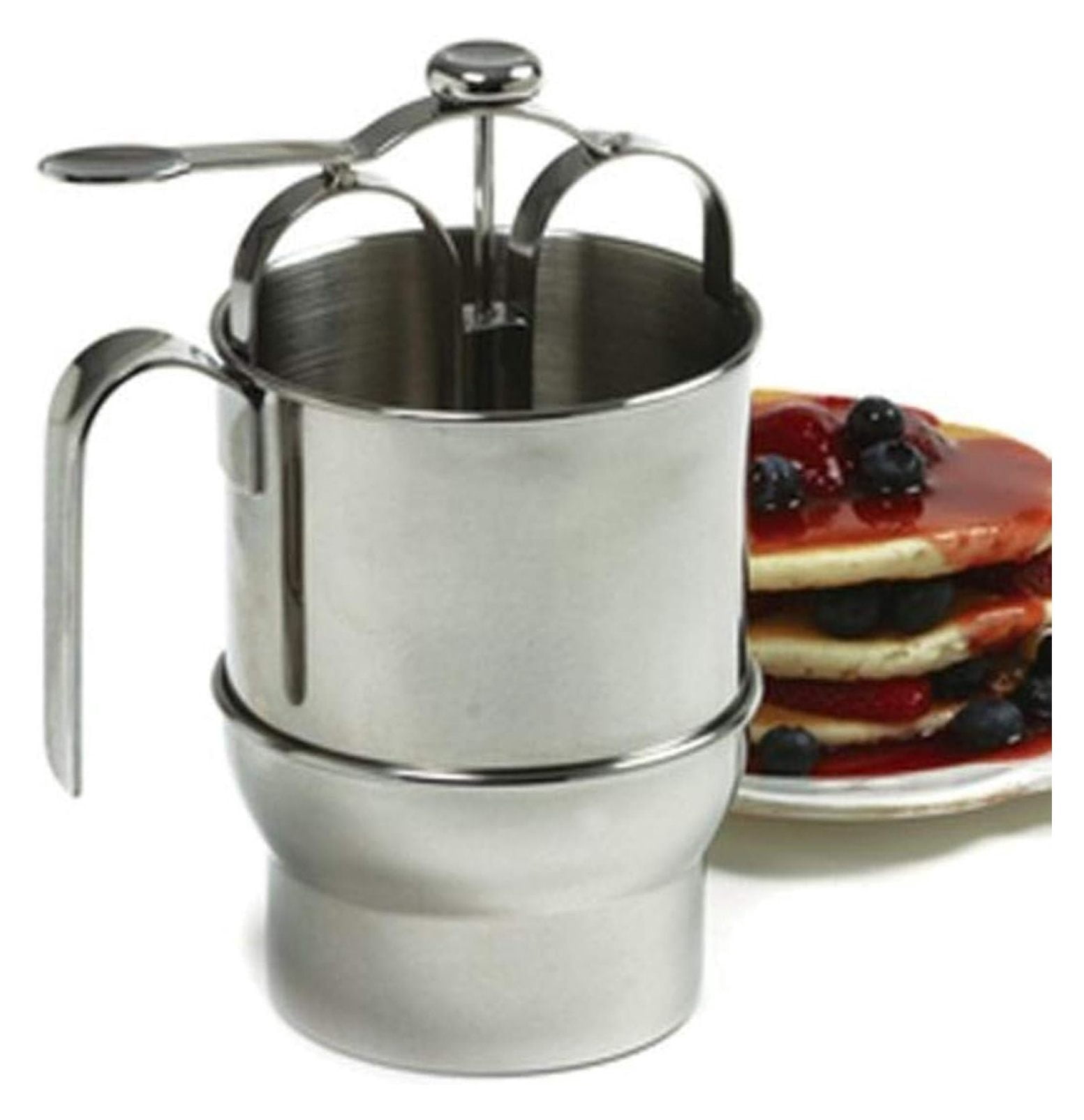 18/10 Stainless Steel Jumbo 4 Cup Pancake Waffle Batter Pitcher ...