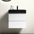 18.10 in Wide, 25.20 in High White Bathroom Vanity with Black Sink ...