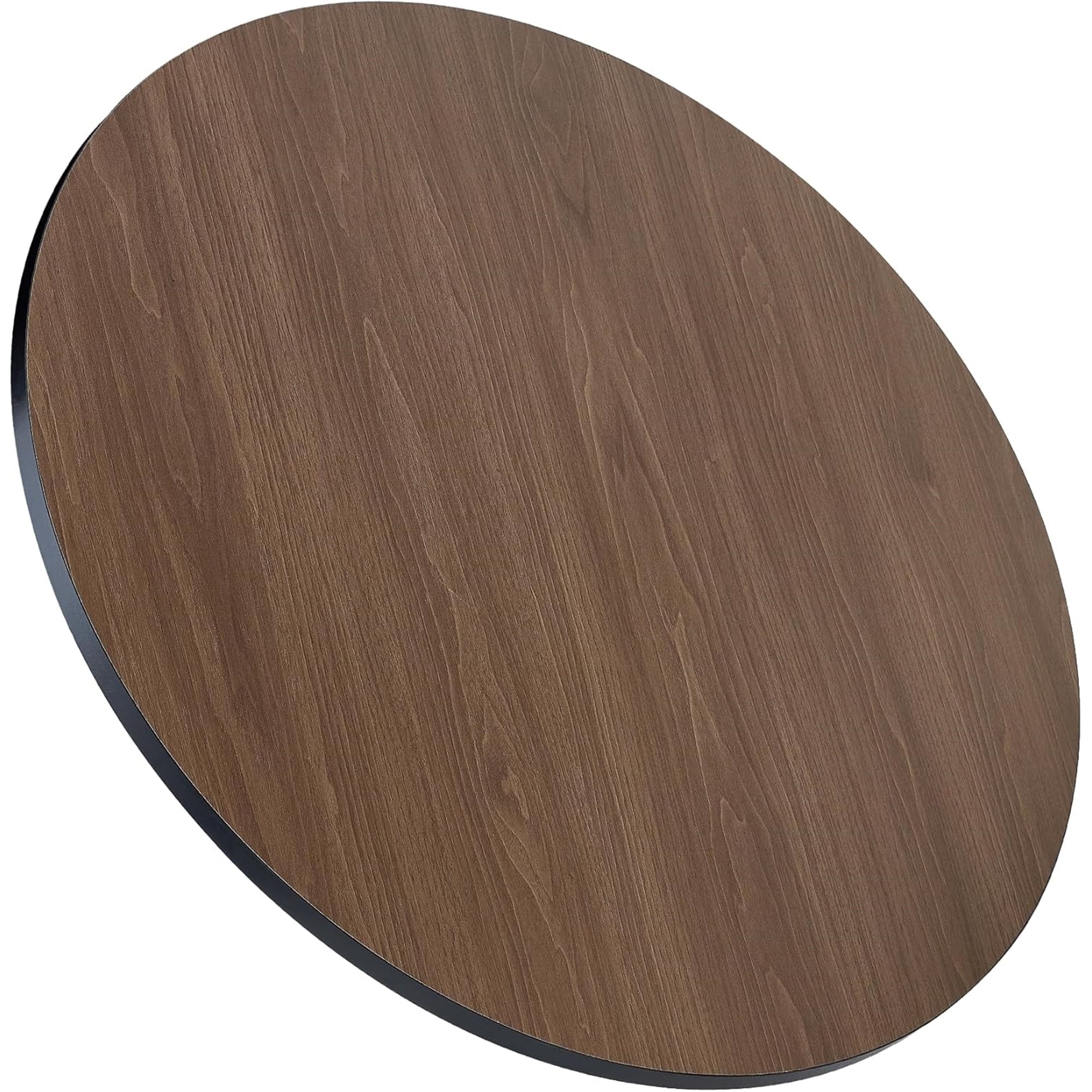 29.92" Round Table Top Wood - Walnut & Black Double Sided, Outdoor ...