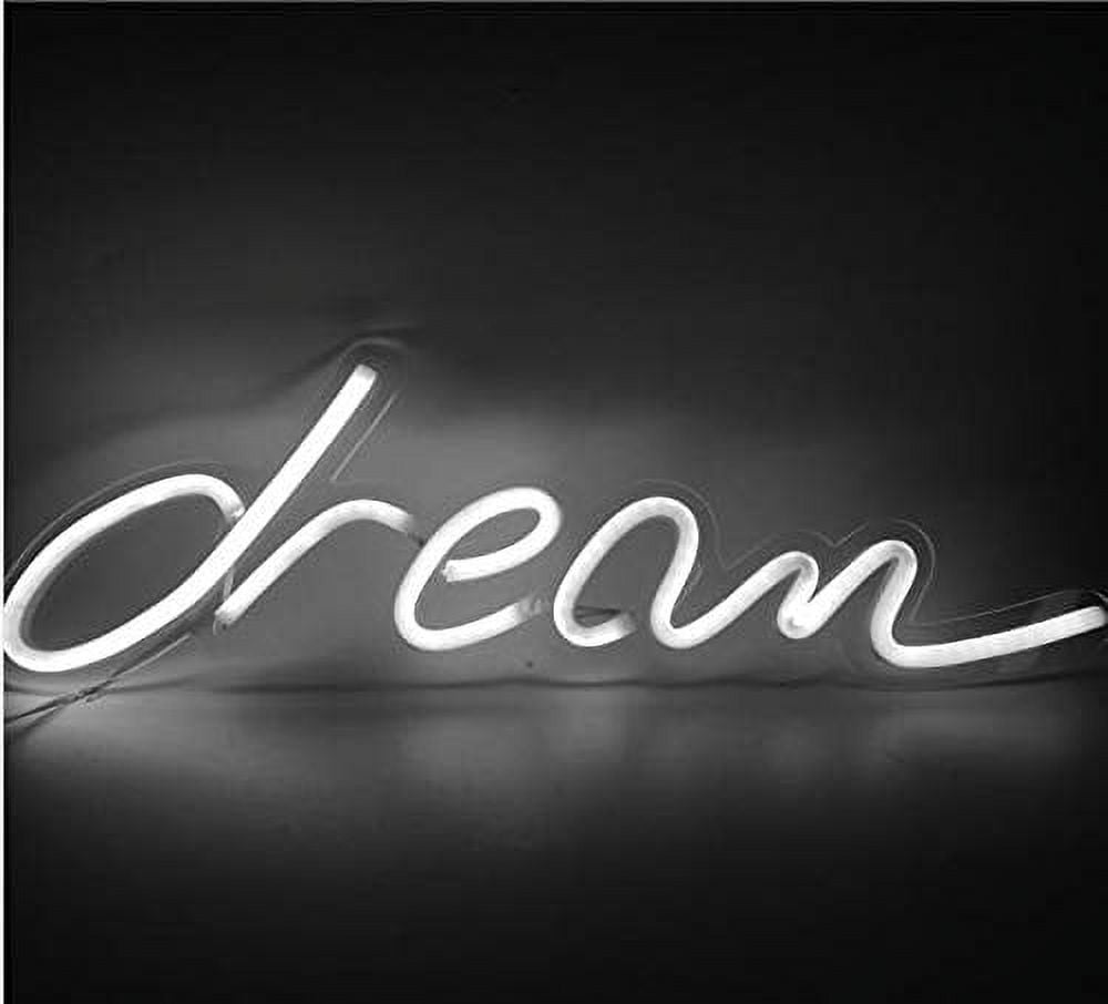 18.11"x6.30" Dream White Neon Light Sign LED Night Lights USB Operated ...