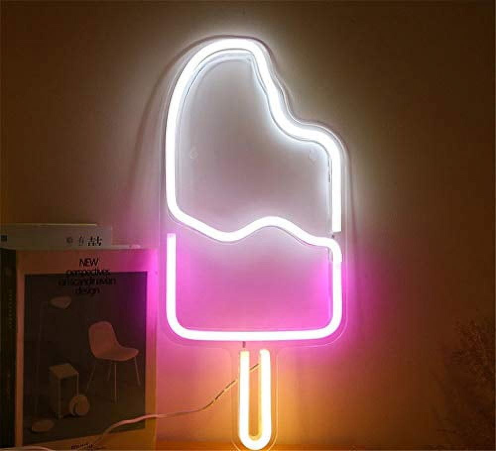 18.11"x8.27" Popsicle Neon Light Sign LED Night Lights USB Operated ...