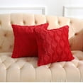 18×18 Inch Decorative Throw Pillow Cover Set, Soft Plush Fabric ...