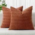 18×18 Inch Decorative Throw Pillow Cover Set, Soft Plush Fabric ...