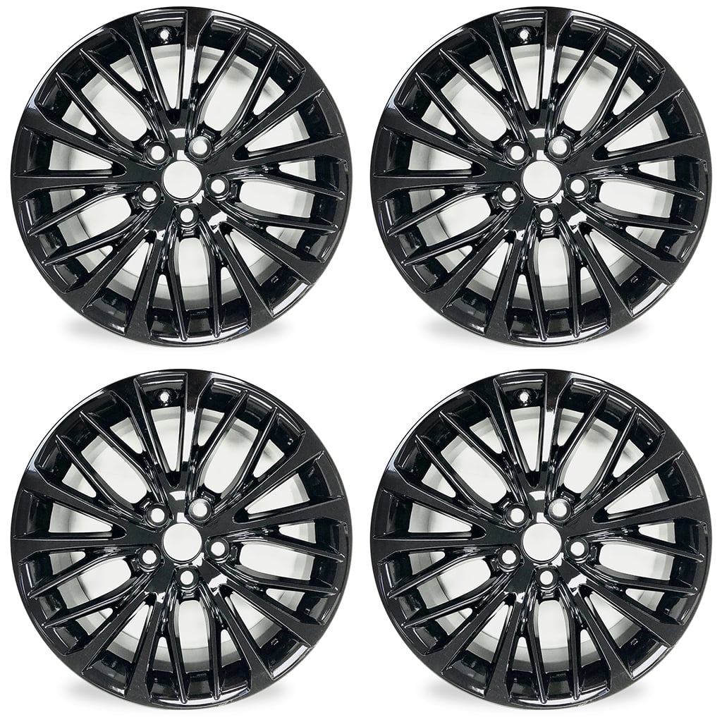 Velospinner 18" Gloss Black Alloy Rims, Set of 4, for Toyota Camry 2018 ...