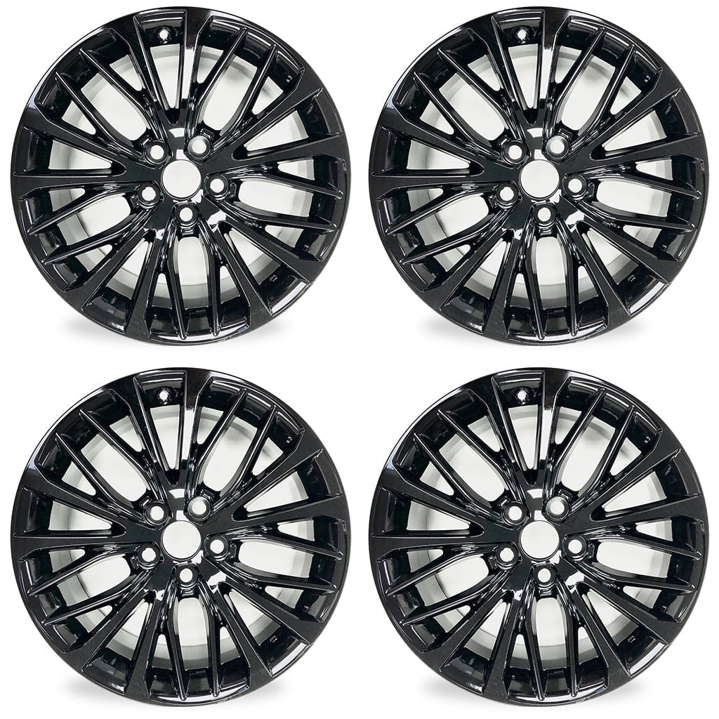 Velospinner 18" Gloss Black Alloy Rims, Set of 4, for Toyota Camry 2018 ...