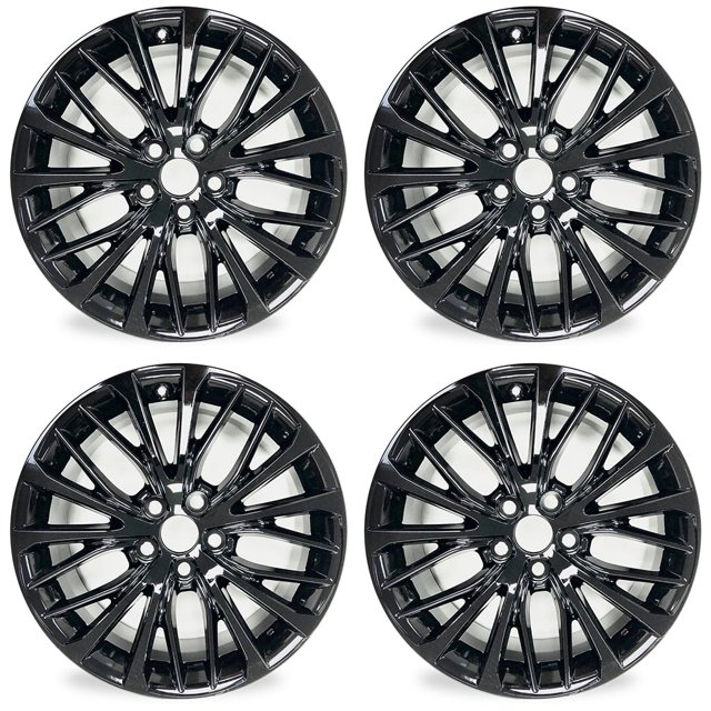 Velospinner 18" Gloss Black Alloy Rims, Set of 4, for Toyota Camry 2018 ...