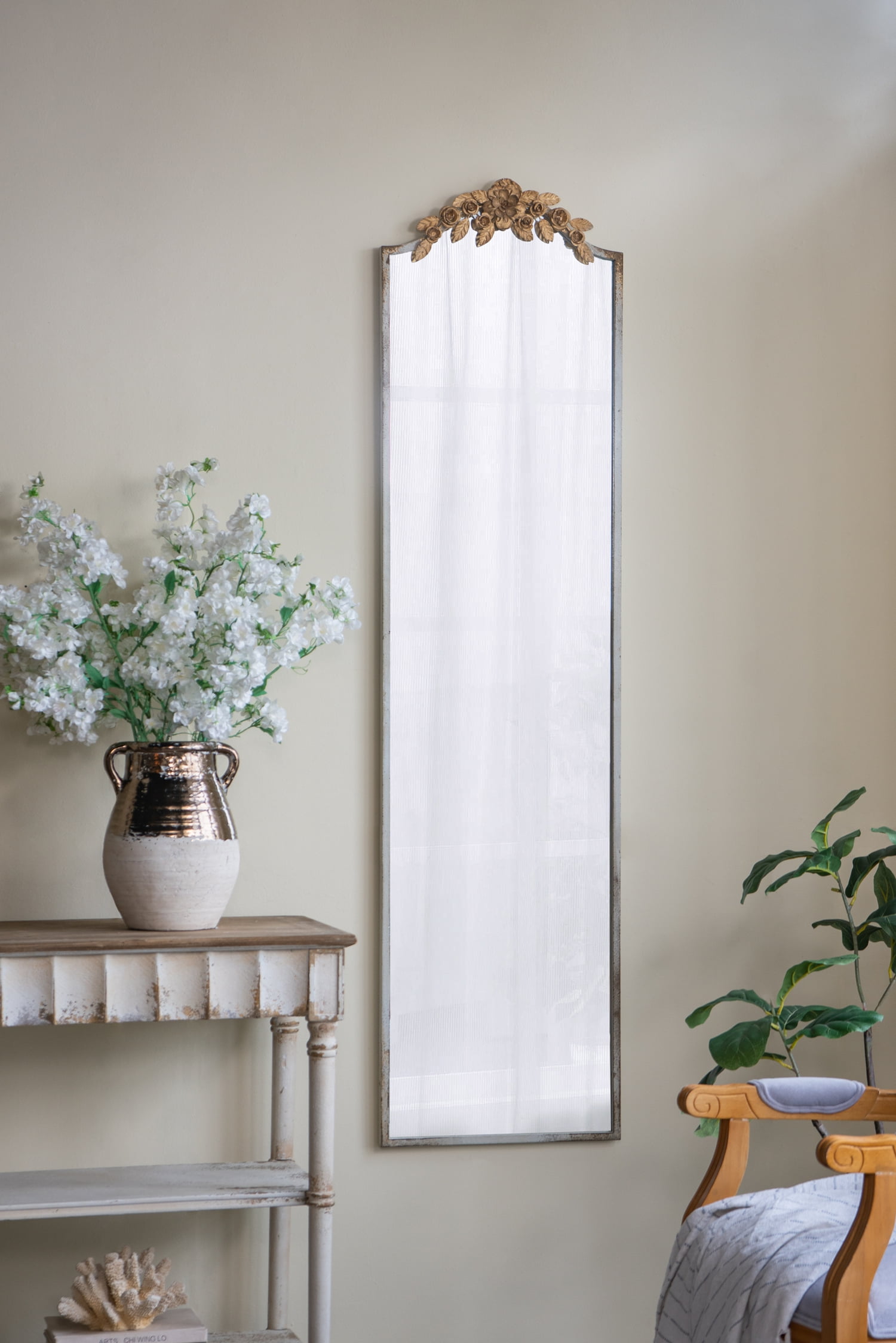 18.1x1.6x70.9" Large Rectangular Full-Length Mirror with Distressed ...