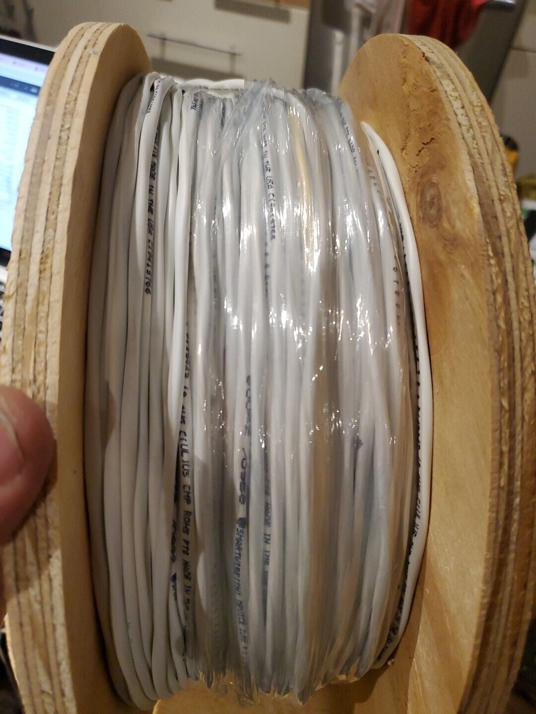 18/2 UnsShielded Plenum Stranded wire Smartwire 002360 White Jacket ...