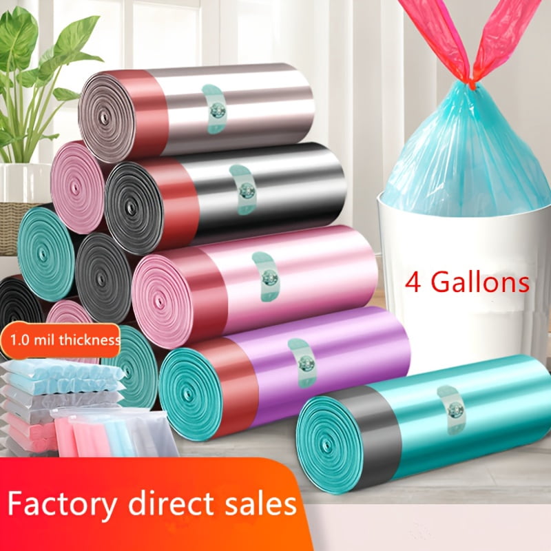 18*20 Inch 100/200 Pack Drawstring Garbage Bags Small Garbage Bags ...