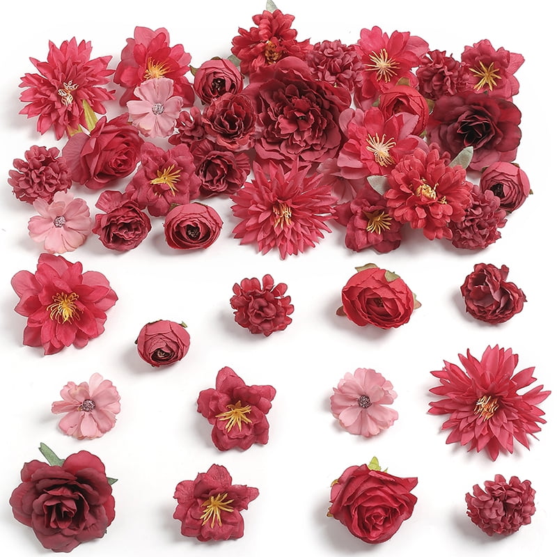 18/21Pcs Multicolor Mixed 5cm Artificial Flowers Silk Rose Fake Flowers ...