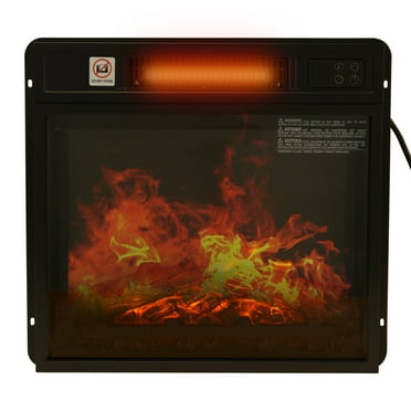 Costway Mini Desktop Electric Fireplace Heater Portable Wooden ...