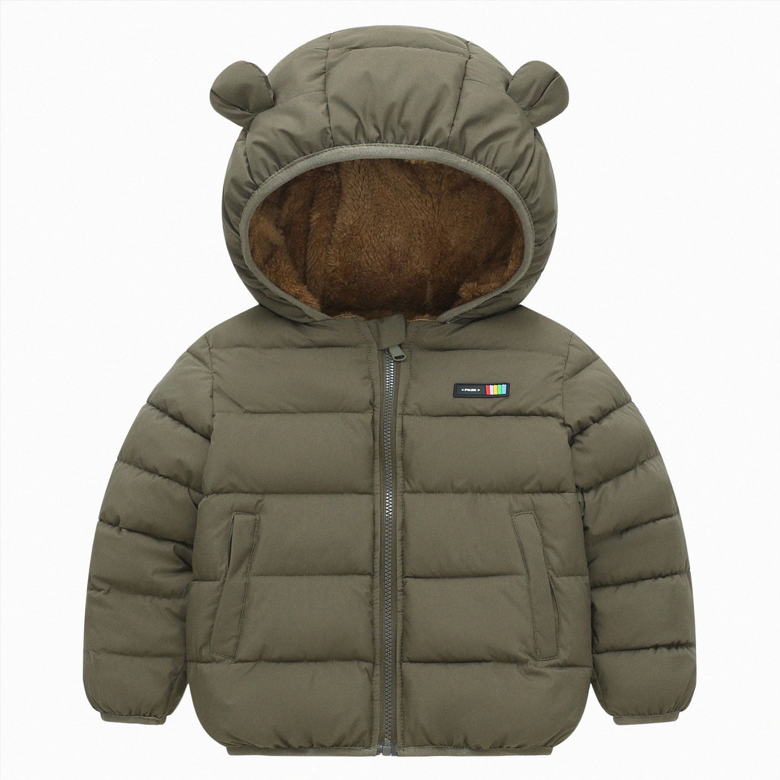18-24 Months Adult Childrens Coats Boys And Girls Plus Velvet Solid ...