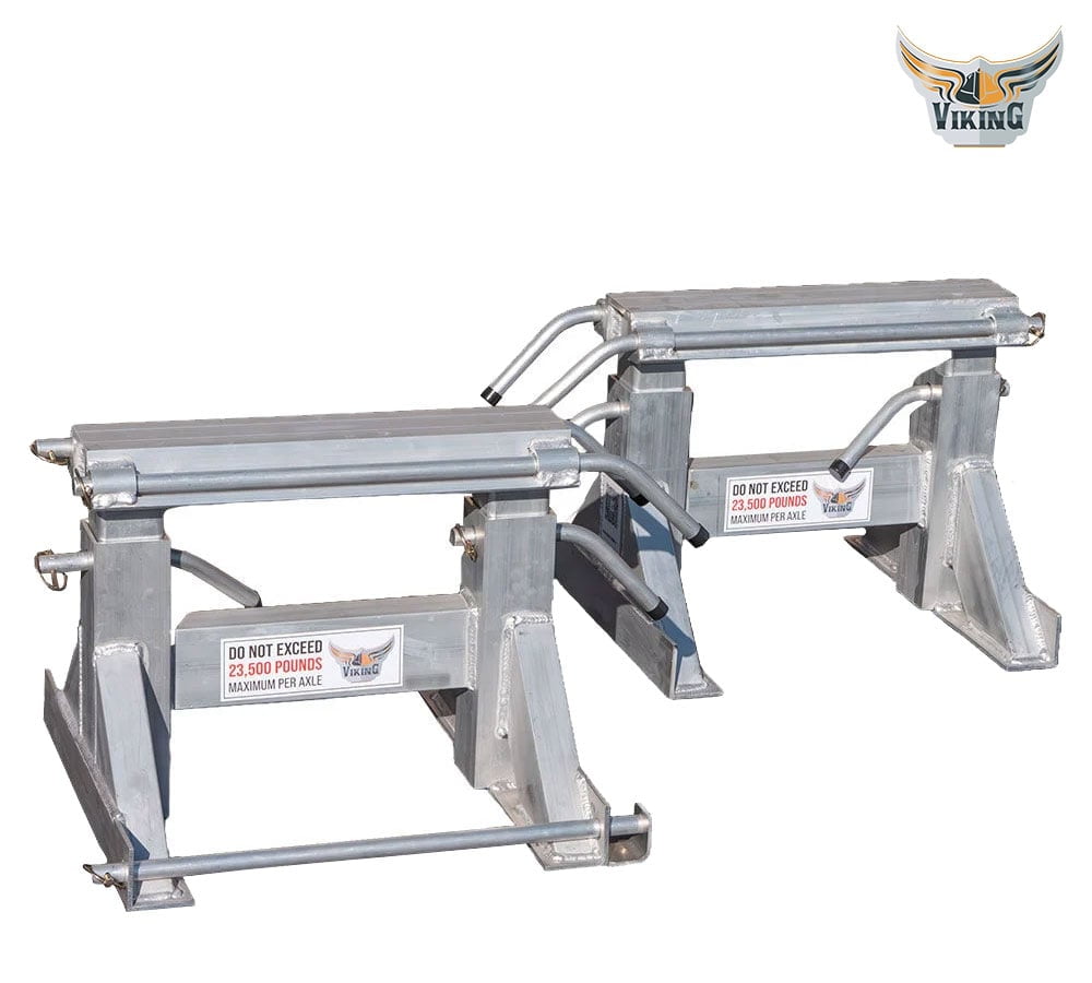 18” - 24” Viking’s Adjustable Heavy Duty Aluminium Lower Ramp Stands w ...