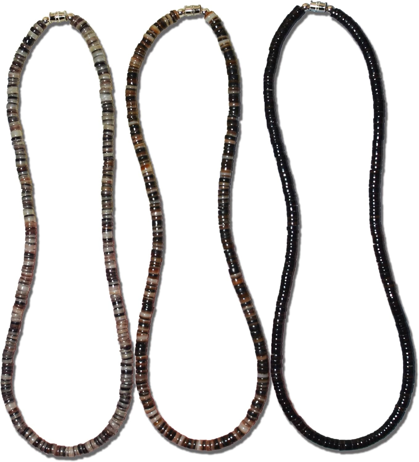 18" (3 Pack) Mens and Womens Tropical Summer Beach Surfer Necklaces ...