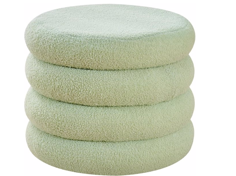 18.3" Sherpa Storage Ottoman - Teddy Fleece Footstool with Large Hidden ...