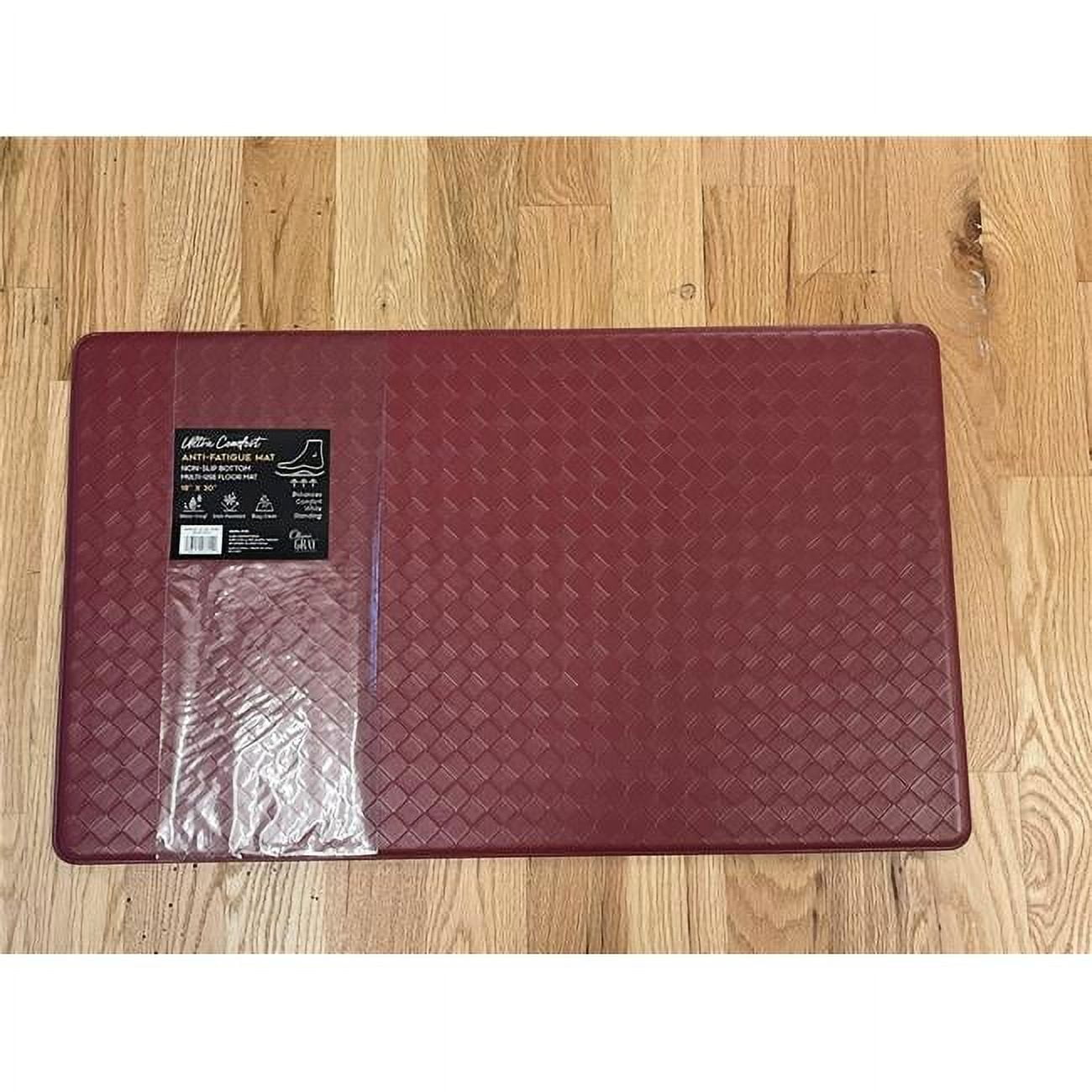 18 & 30 in. Anti-Fatigue Embossed Mat, Burgundy - Walmart.com