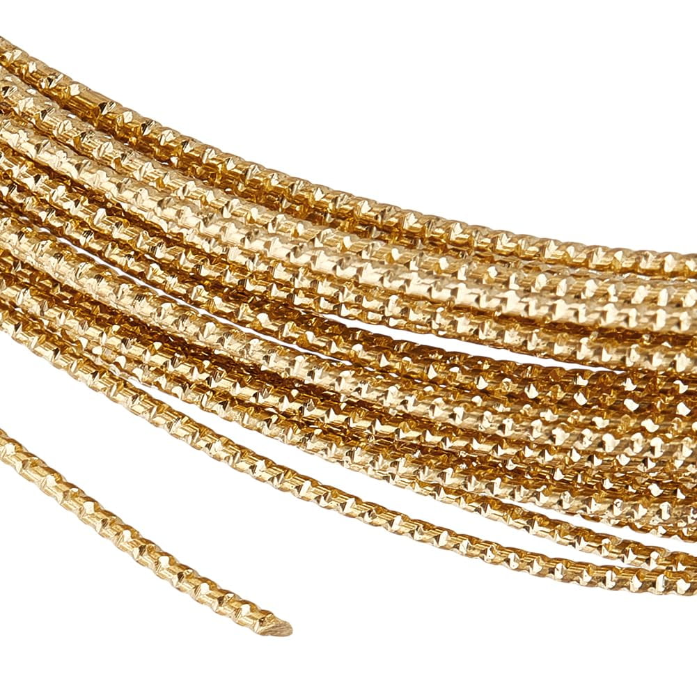 18# 33-foot engraved textured gold wire, textured copper wire, and semi ...