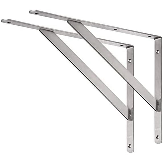 18" Shelf Bracket Stainless Steel, Heavy Duty Solid Shelf Support, Max ...