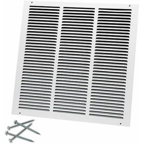 18"W x 18"H [Duct Opening Size] Steel Return Air Grille, Air Return ...