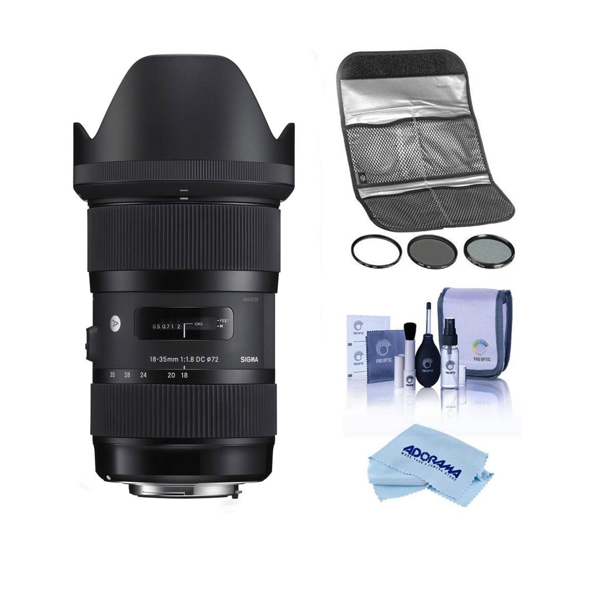 Sigma 18-35mm f/1.8 DC HSM ART Lens for Nikon F, Bundle with Hoya 72mm ...