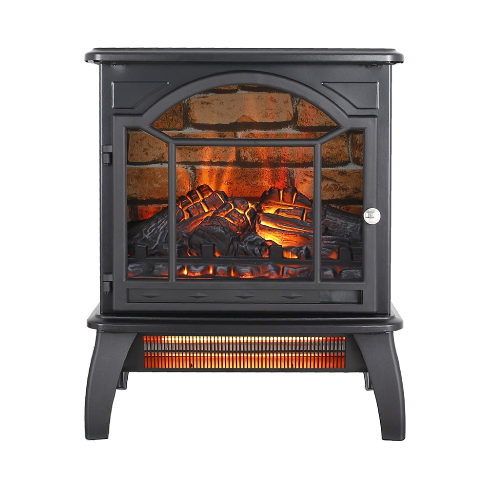 18" 3D Infrared Electric Fireplace,3-Sided View Infrared Electric Stove ...