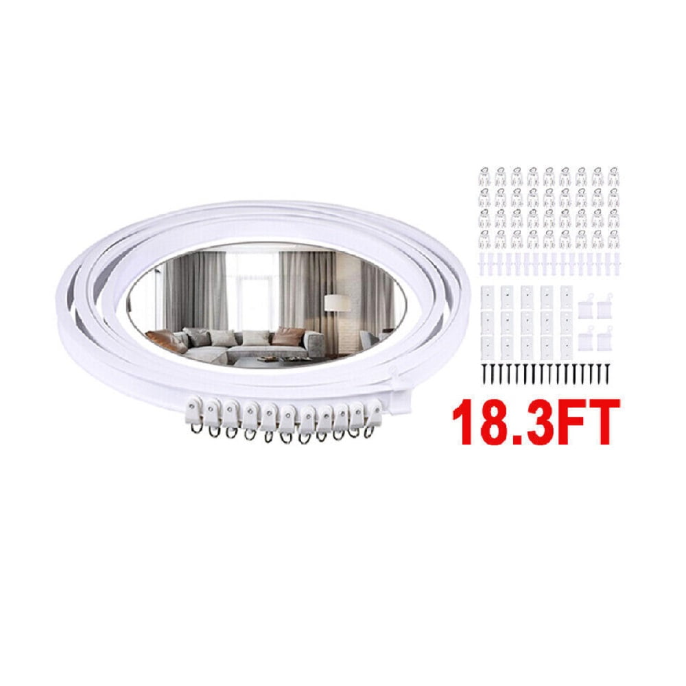 18.3FT Flexible Ceiling Mounted Curtain Track Rail for Straight Slide ...