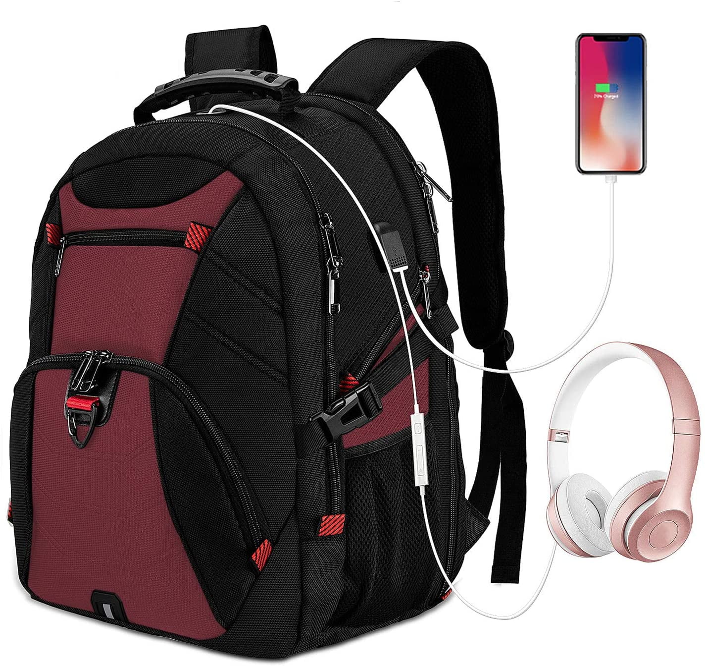 18.4 Inch Laptop Backpack Extra Large Travel Water Resistant Business ...