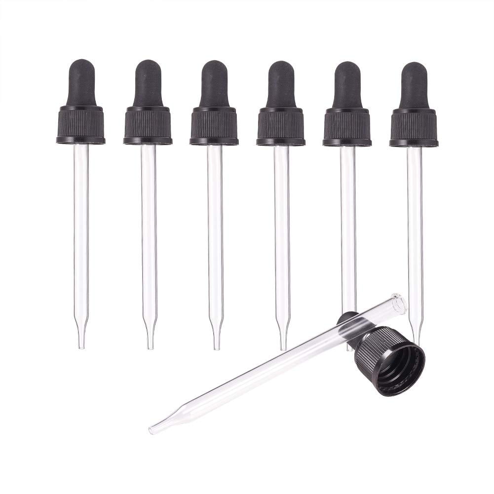 18-410 Glass Eye Droppers for Essential Oil Set of 12 Pressure Rotating ...