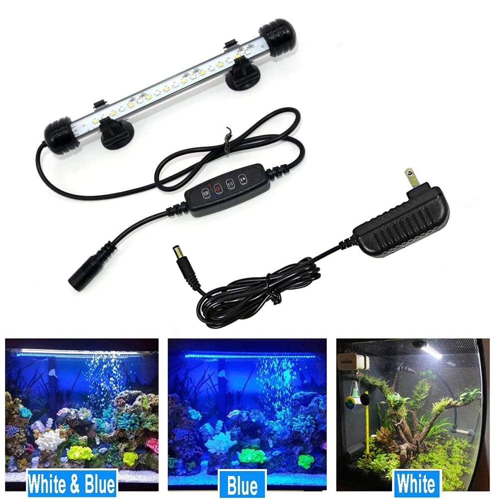 18-48CM LED Aquarium Lights Waterproof Fish Tank Light Dimmable Submersible Lamp with Timer Auto ...