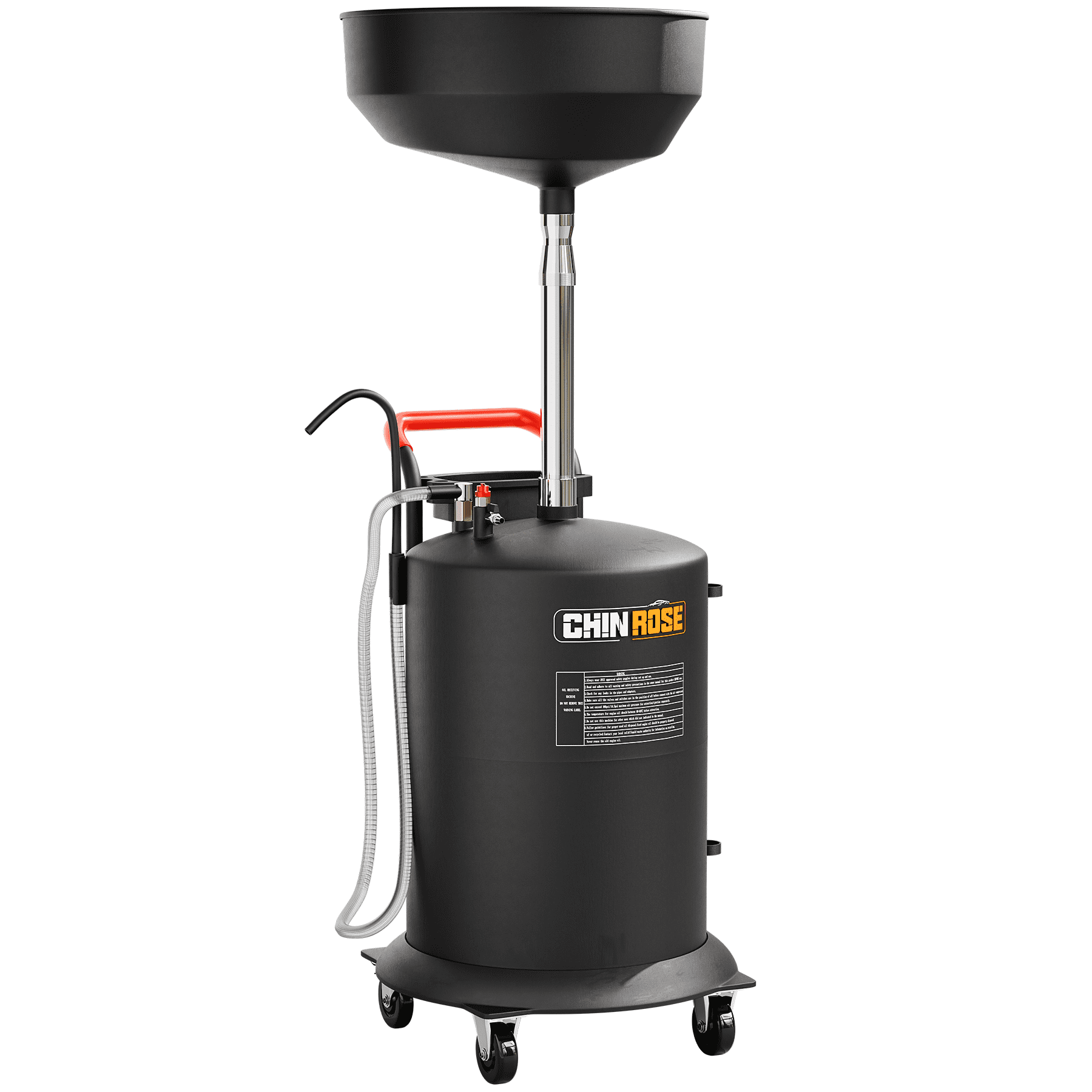18.5 Gallon Industrial Fluid Drain Tank, Oil Drain Extractor, Portable ...