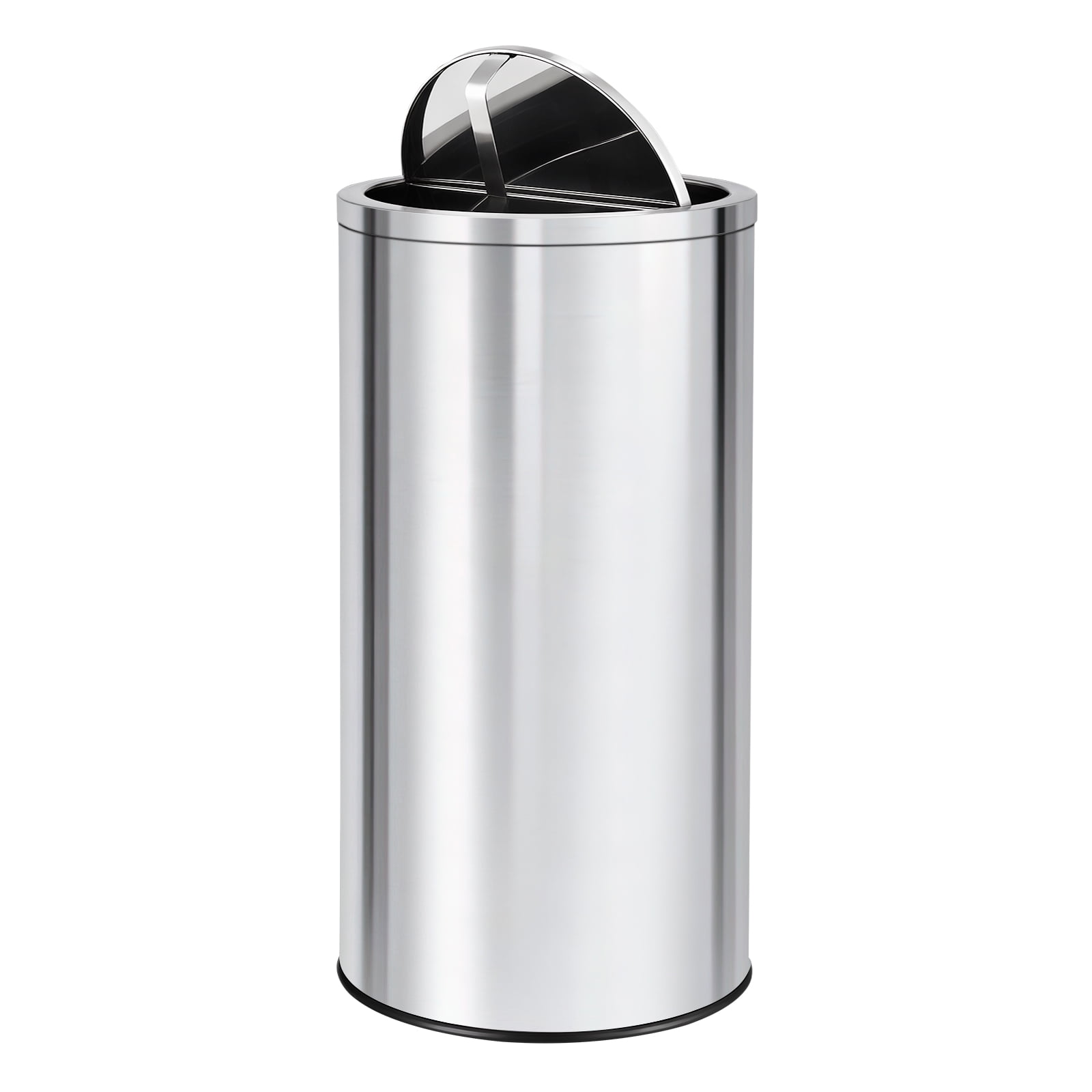 18.5 Gallon Stainless Steel Trash Can with Lid, 70 Liter Round Swing ...