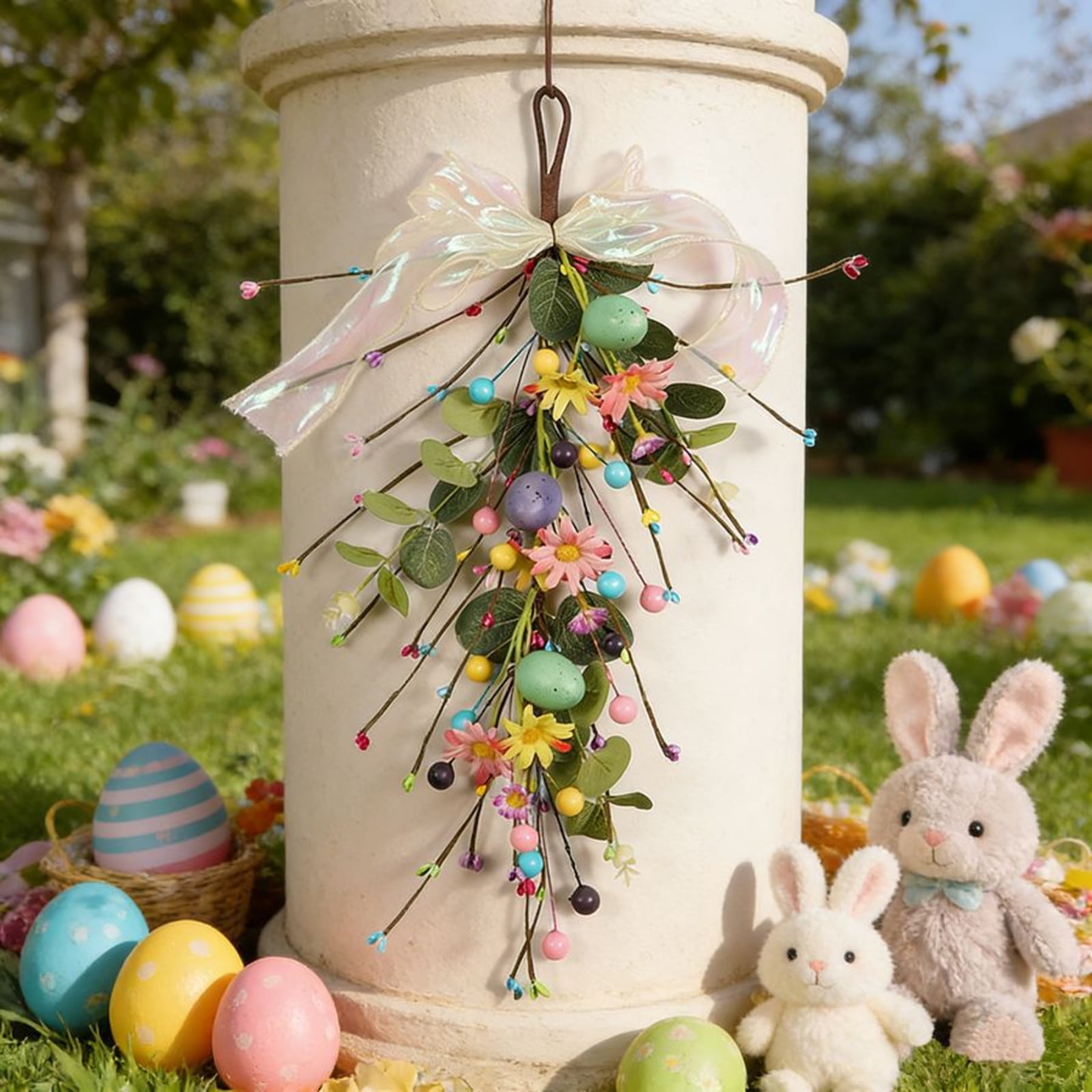 18.5 Inch Decorative Easters Wreath Living Room Wall Ornament Leaf ...