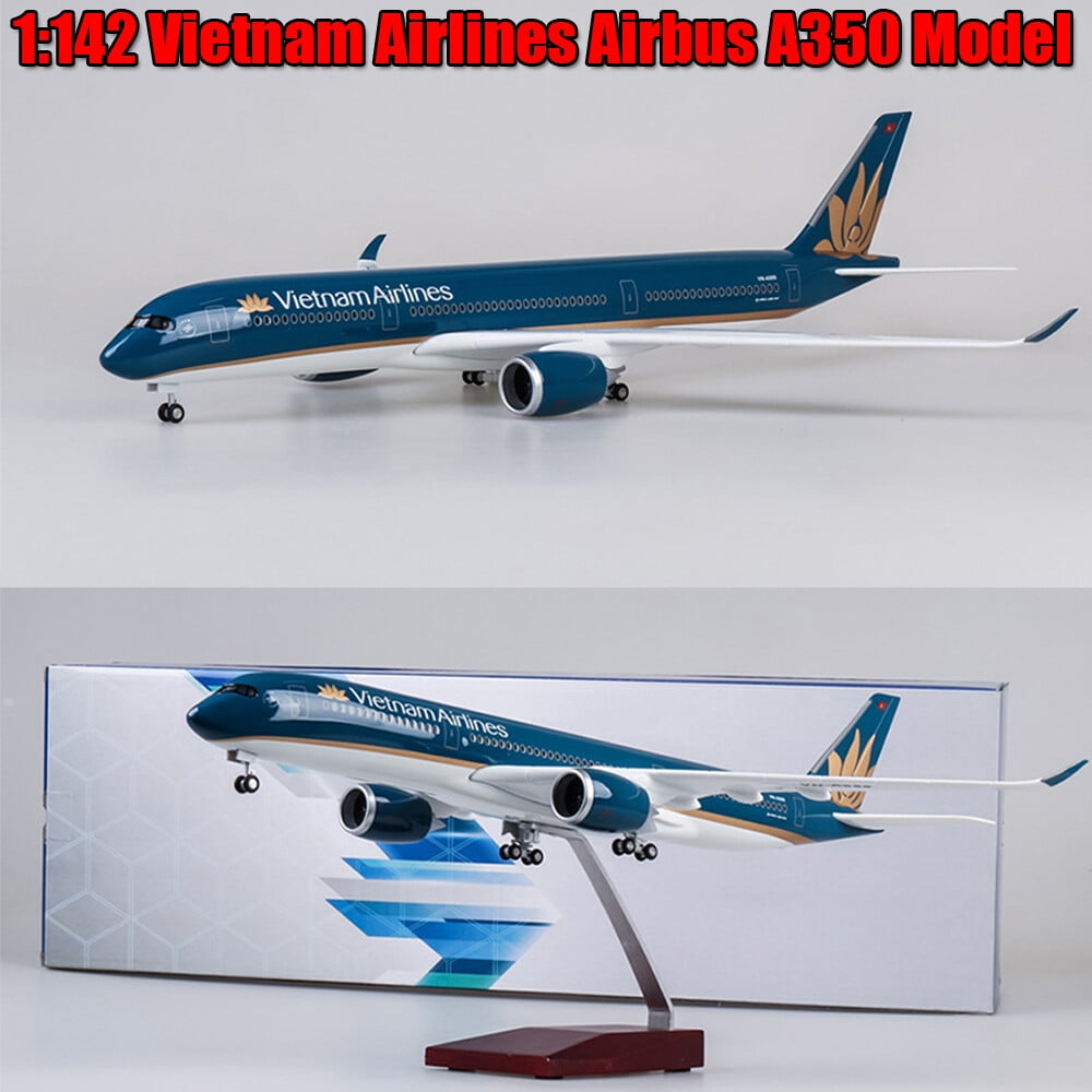 18.5 inch Vietnam Airlines Airbus A350 Resin Airplane Model W/ LED ...