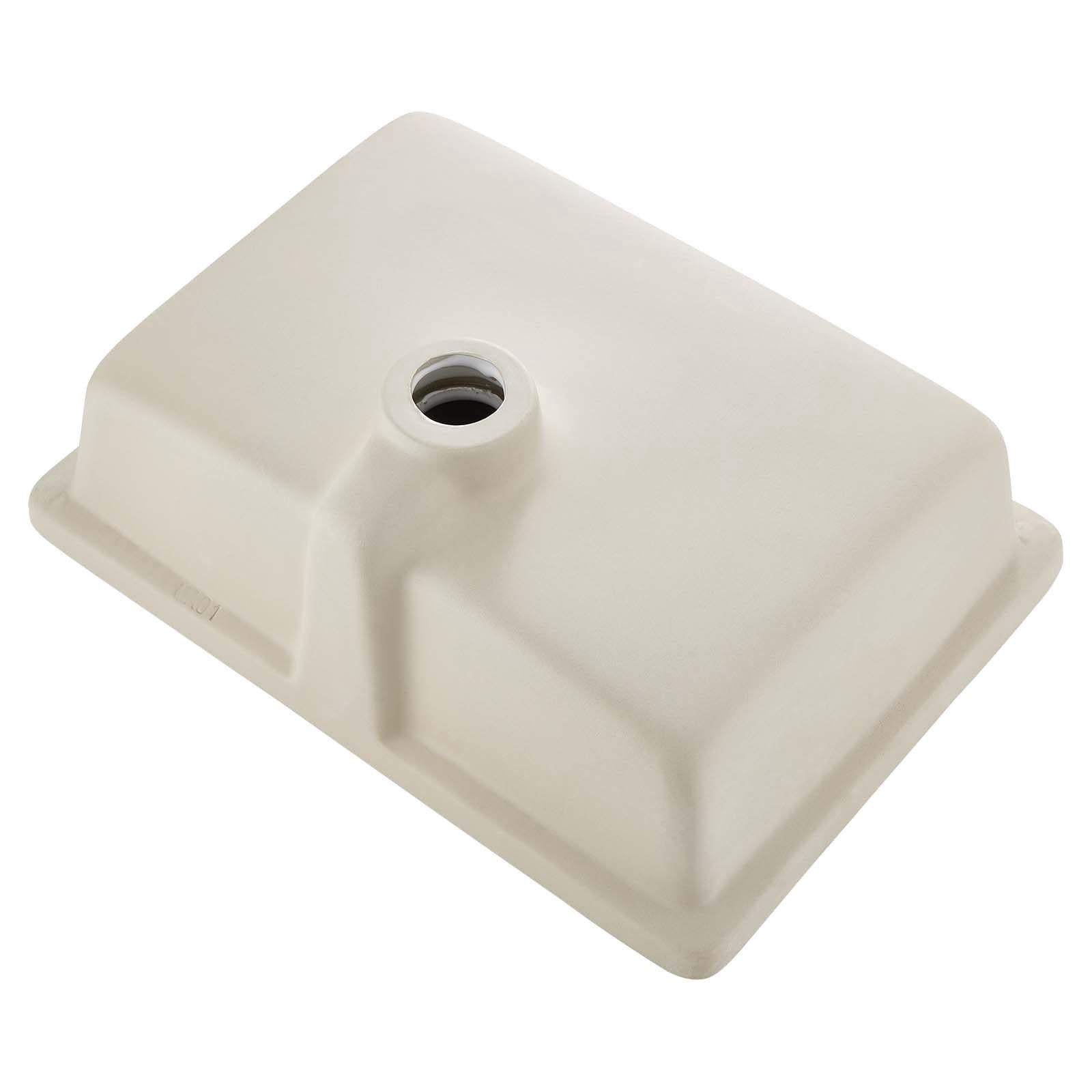 18.5 x 13.19 Inch White Ceramic Undermount Bathroom Sink Rectangular ...