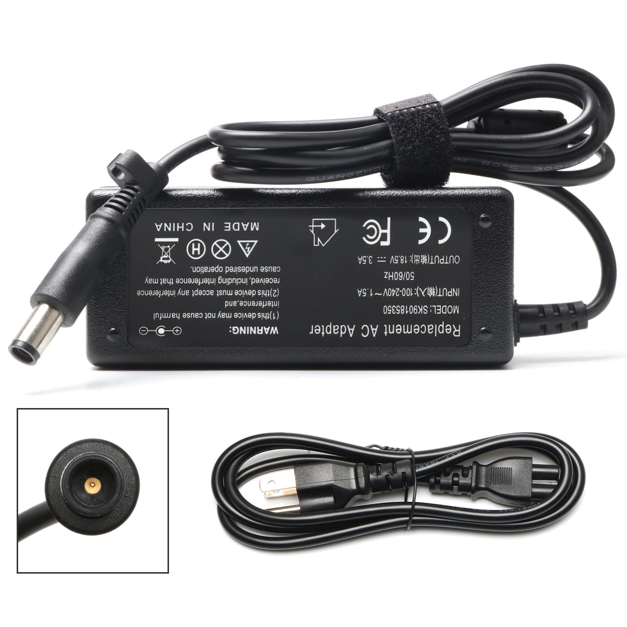 18.5V 3.5A 65W AC Adapter Laptop Charger Apply to HP EliteBook Revolve ...