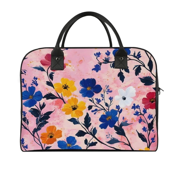 18.5x12.9in Travel Handbag Double Zipper Opening And Closing Adjustable ...
