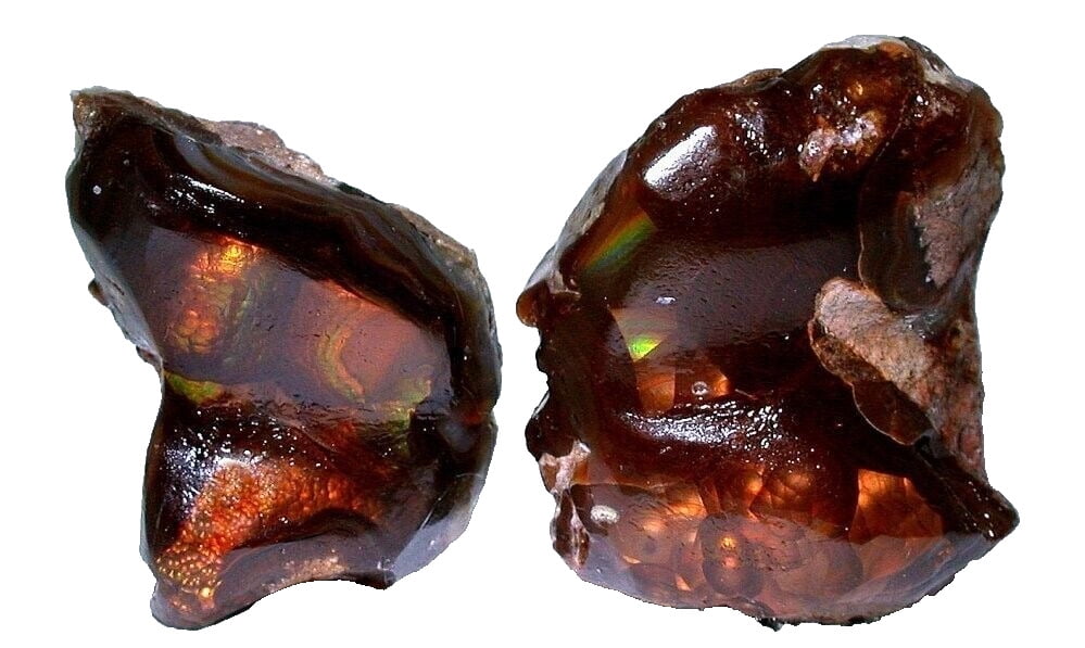 18.60 Gram 93 Carat 2 Fire Agate Cab San Carlos Arizona Rough Specimen ...