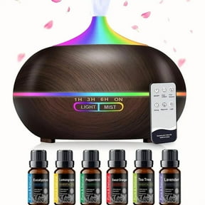 Dongzhen Aromatherapy Essential Oil Diffuser, 600ml for Large Room ...