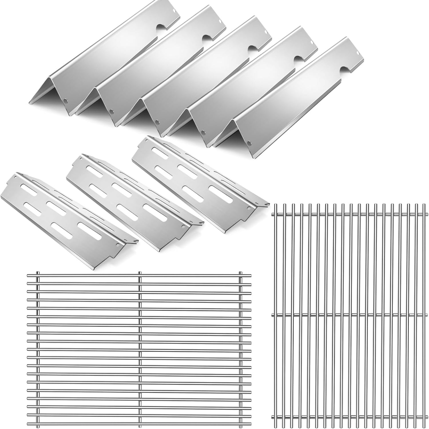 18 7/8" 2-Pack Stainless Steel Grill Grates 66032 Flavorizer Bars 66795 ...